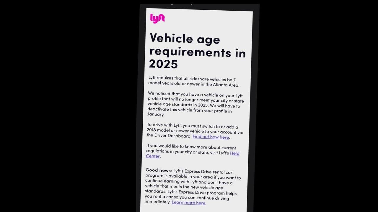 Uber and Lyft drivers. The age of your vehicle matters. NEWBIES pay attention please