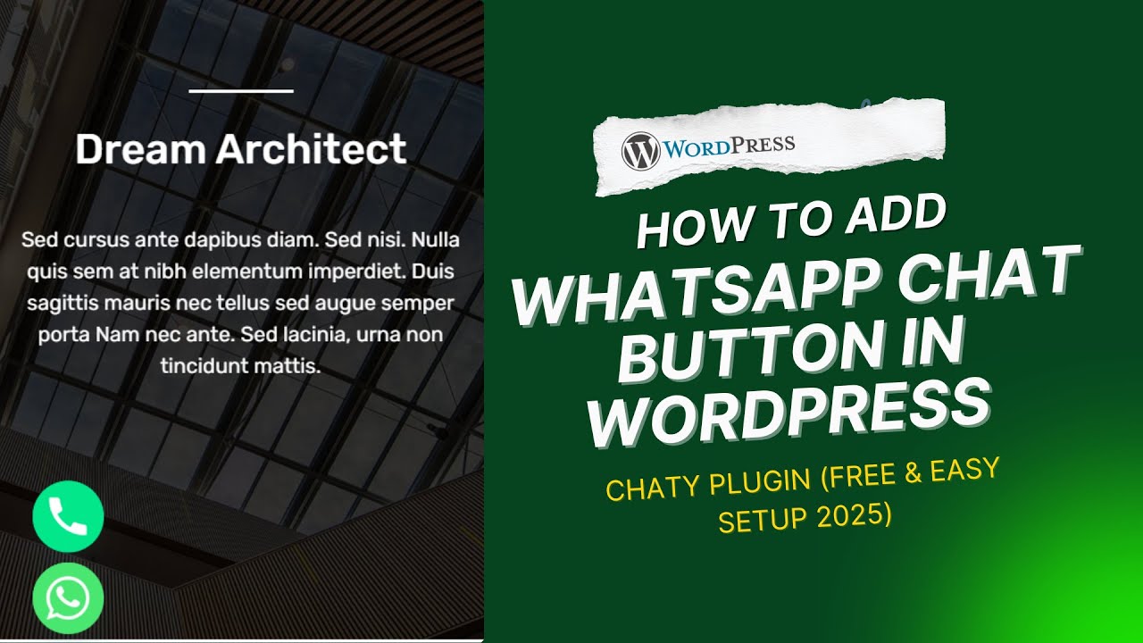How to Add WhatsApp Chat Button in WordPress Using Chaty Plugin (Best Plugin Ever 2025).