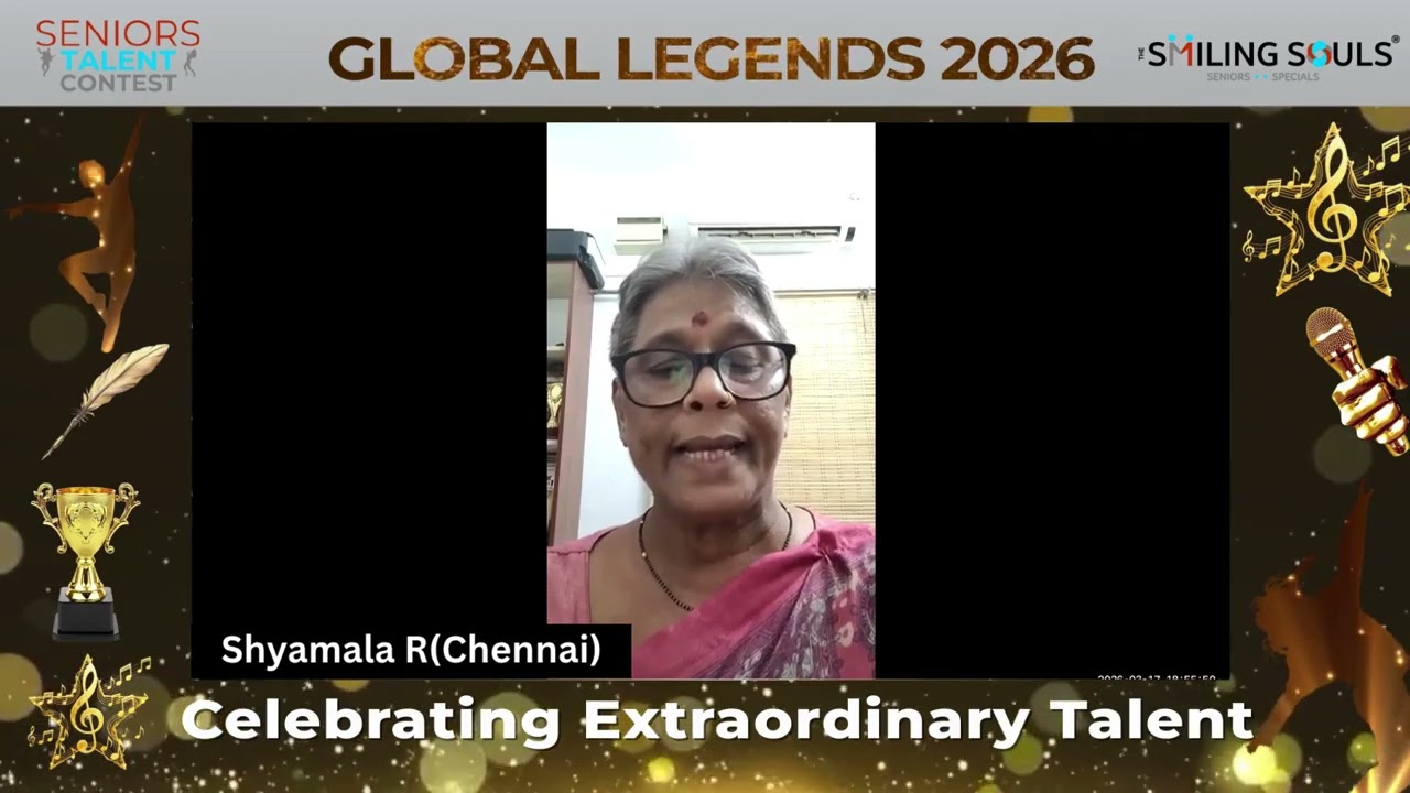 Shyamala R | GLOBAL LEGENDS - 2026 | Seniors Talent Contest | Solo - Singing Performance