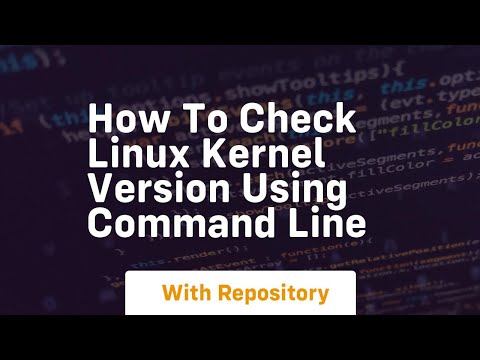 How to check linux kernel version using command line