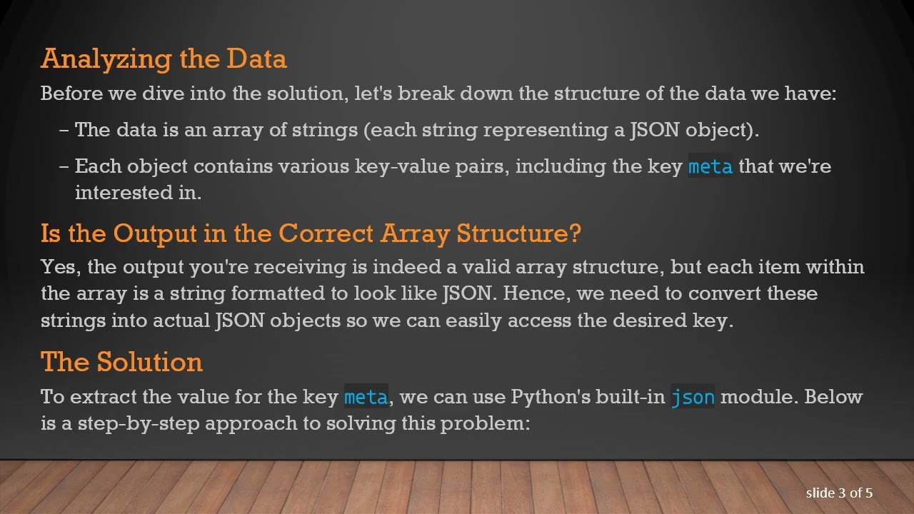 Extracting the meta Value from a JSON Array in Python