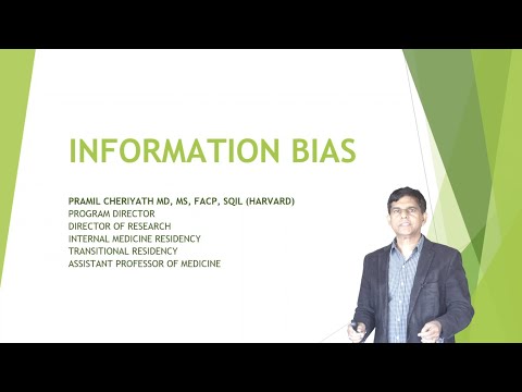 Information Bias - Explained in Detail with Examples - By Dr. Pramil Cheriyath MD