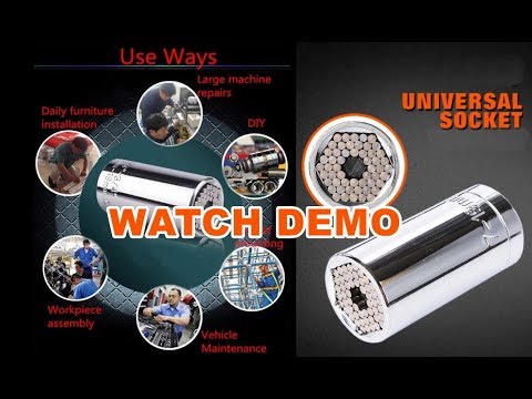 Universal Multi-grip Socket for hex, wing nuts, cup hooks, eye screws or anything