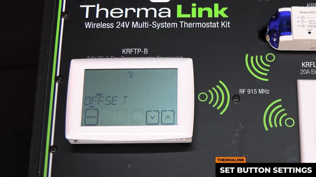 ThermaLink Wireless Thermostat- Set Button Settings - How To