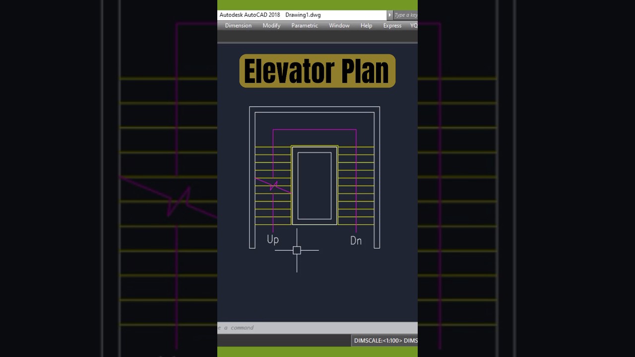 Plan of elevator quickly AutoCAD #yqarch #architecture