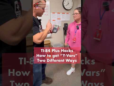 TI-84 Plus Tips and Tricks: How to get Y-Vars two different ways! #maths #teacher #tips #hacks