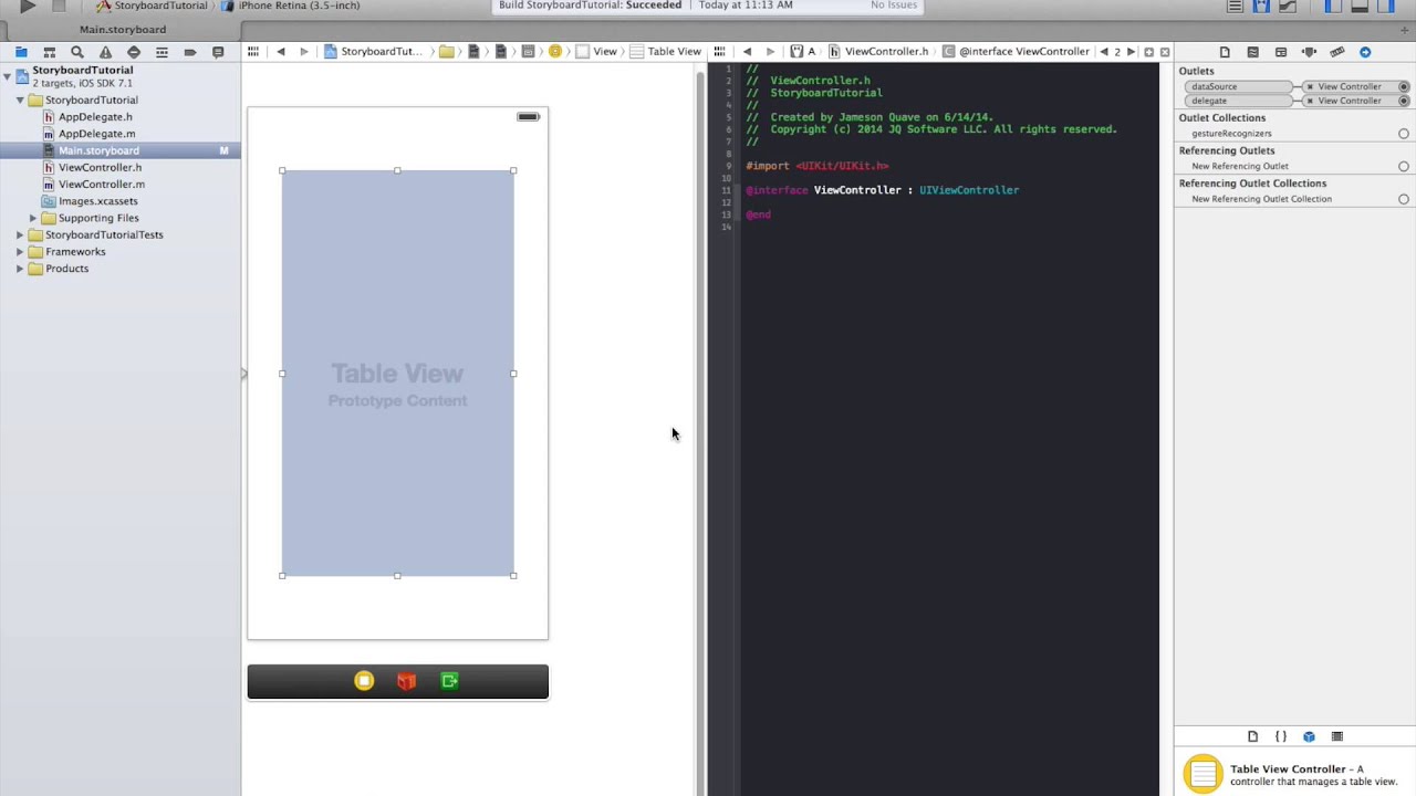 Connecting Storyboard Objects to Code in Xcode