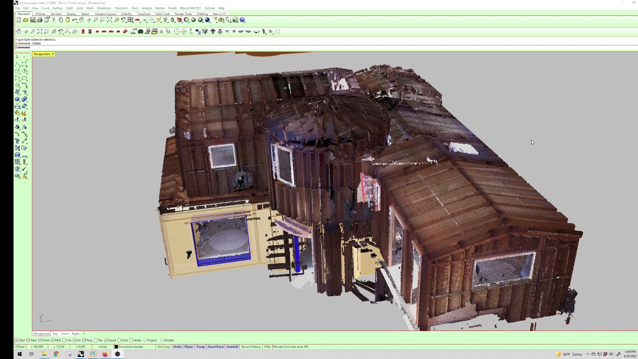 Point cloud to final design