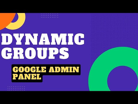 Dynamic Groups google admin console