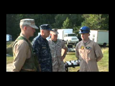 Navy admiral visits chemical biological incident response force Marines