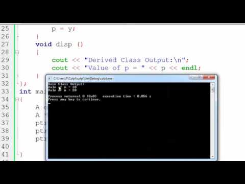 Learn 149 Pointer in Derived Class with same funtion name in C Hindi - Mind Luster