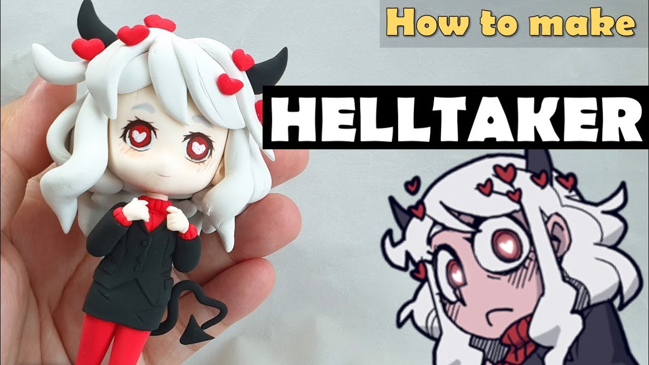 Helltaker ✅ Lustful Modeus chibi figure ✅ clay art tutorial