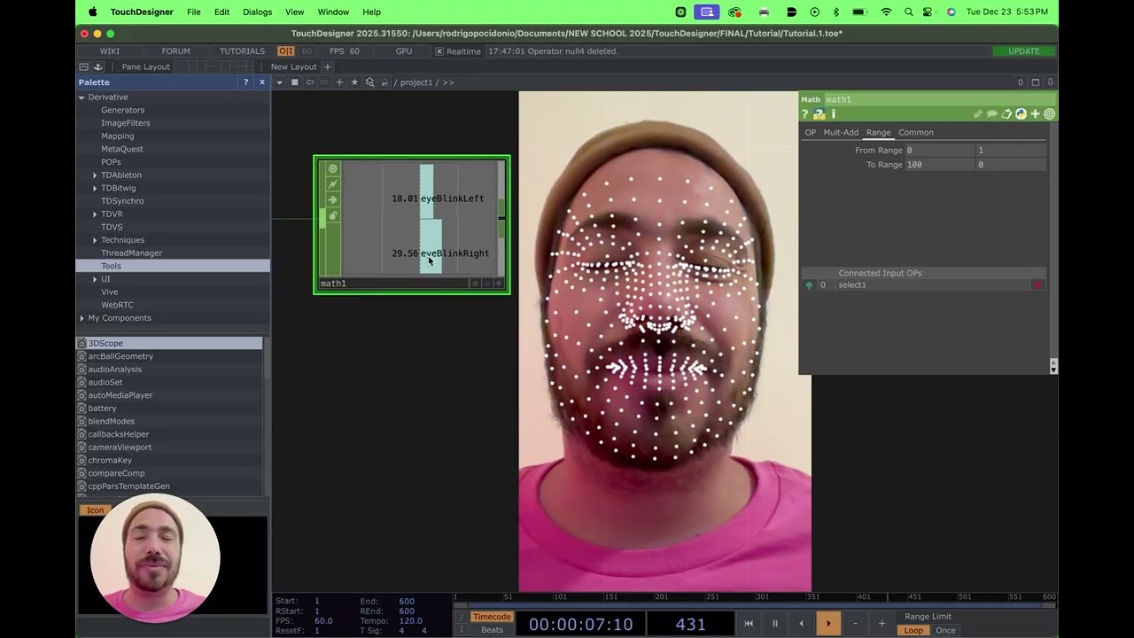 Media Pipe Face Tracking UI TouchDesigner Tutorial