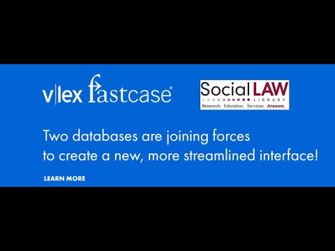 vLex Fastcase Training for Social Law Library Members