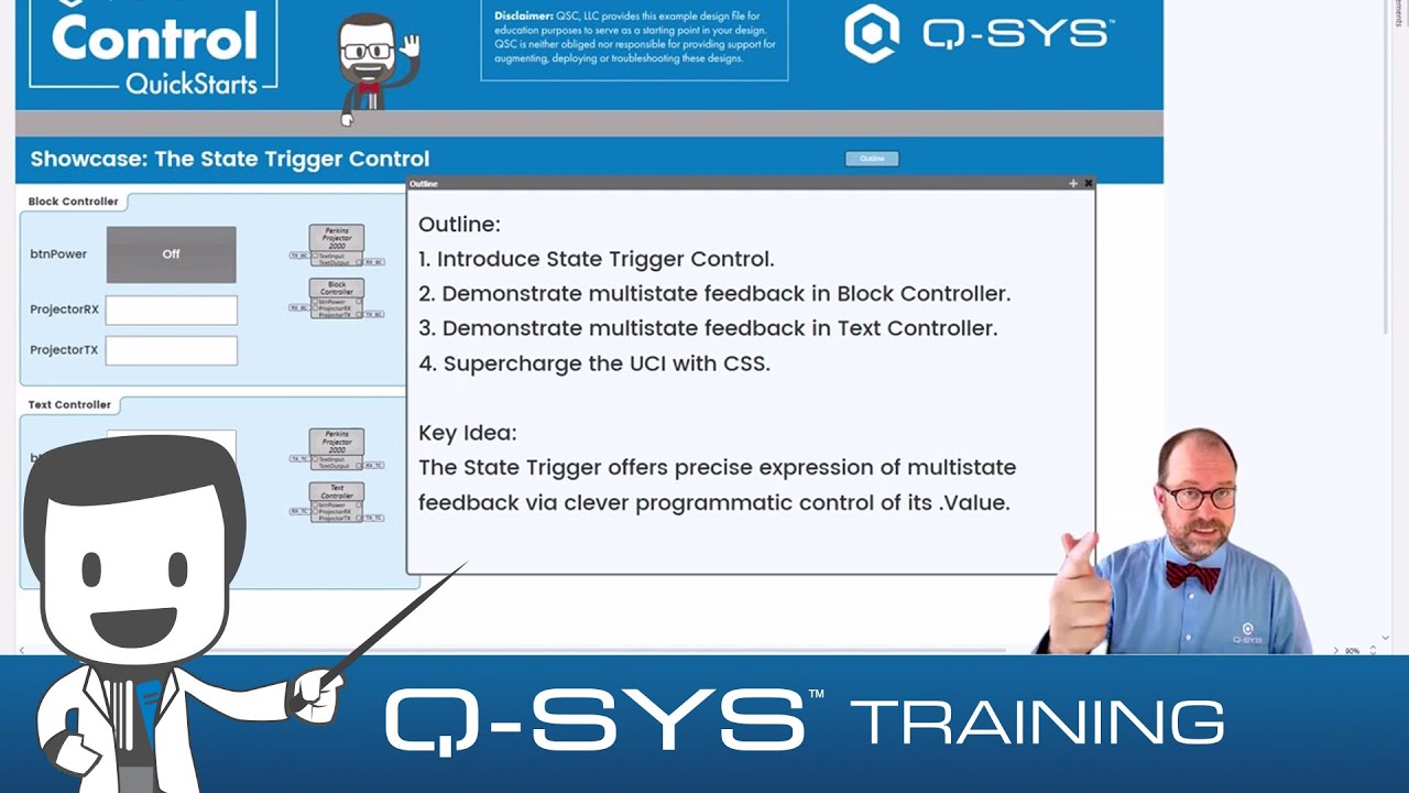 Q-SYS Control QuickStarts: The State Trigger Control