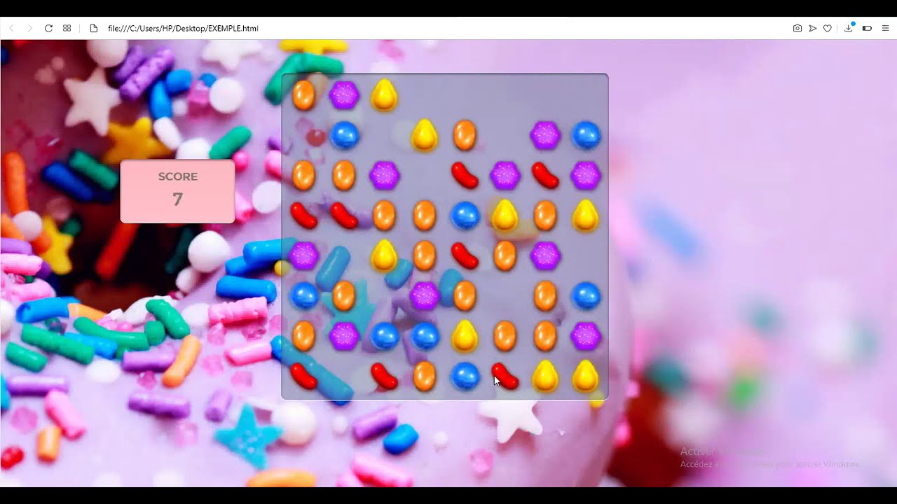 How to Create Candy Crush Game using HTML, CSS and JAVASCRIPT || Free project