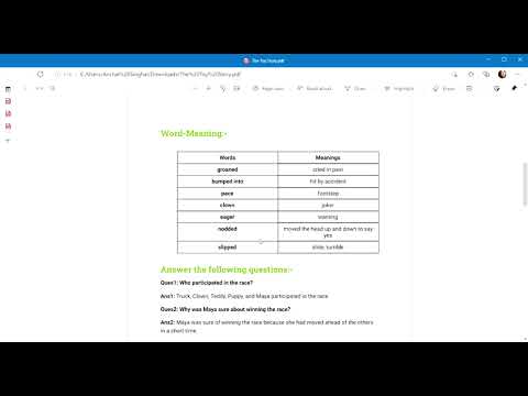 The Toy Story Word Meaning & Frame the Sentences