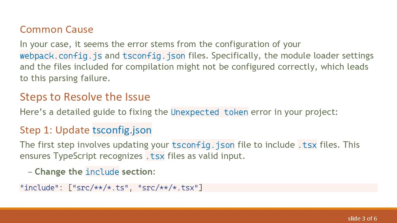 Solving the webpack tsx Module parse failed: Unexpected token Error in Your React TypeScript Setup
