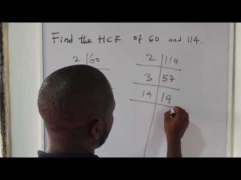 Find the Highest Common Factor #HCF of 60 and 114.