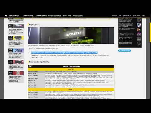 Drivers Nvidia 531.26 HOTFIX Higher CPU usage from NVIDIA Container fix