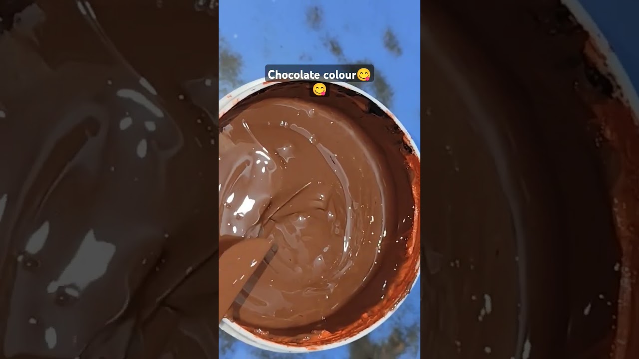 🍫𝐂hocolate 𝐂olour😋😋  #satisfying #ytshorts #bergerpaints #comedy #wall #explore #mixing #shortvideo