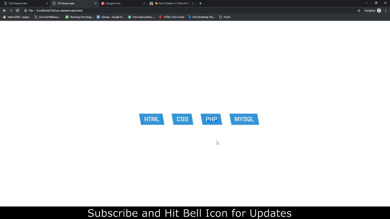CSS Skew Tutorial | Skewed Button | csPoint Web Designing Tutorials