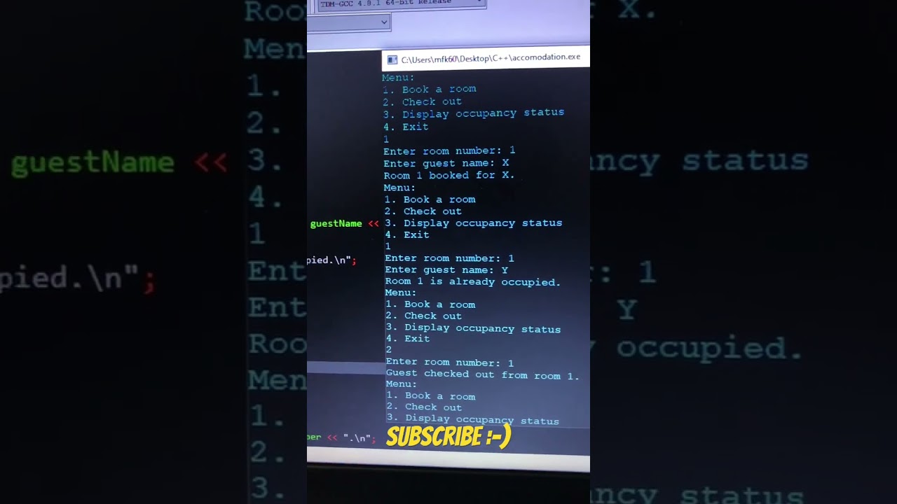 room checkout IDE dev c++ #cppprogramming