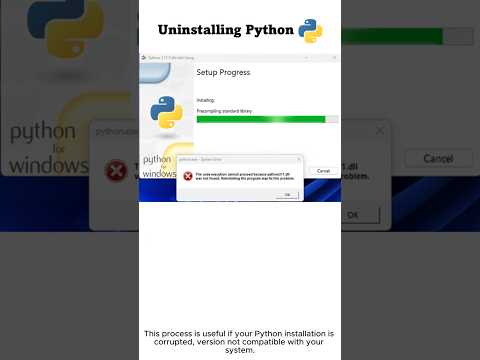 Python installation error: Uninstalling Python after an incomplete or corrupted installation