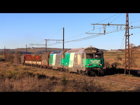 ★ 4K 🇫🇷 Neussargues - St Chely cab ride, last BB67400 train for SNCF Fret France [18.12.23]