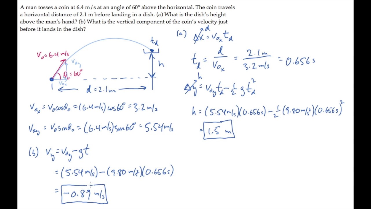 Projectile Motion: Level 2, Example 4