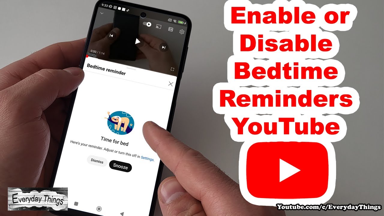 How to Enable or Disable Bedtime Reminders on YouTube