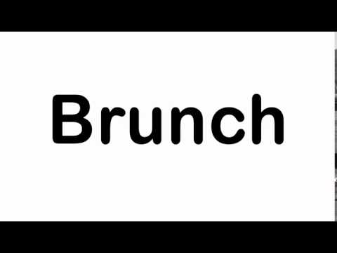 Brunch Word Pronunciation