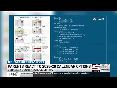 VIDEO: Berkeley Co. School parents give first reactions to 2025-2026 calendar options