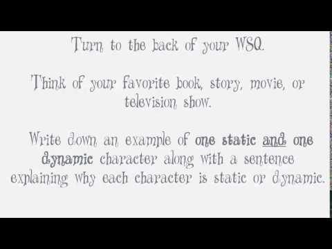 Static and Dynamic Characters