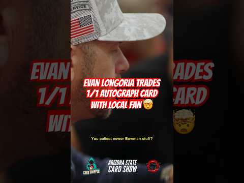 EVAN LONGORIA TRADES 1/1 AUTOGRAPH CARD AT A CARD SHOW - UNDERCOVER CARD SHOPPER