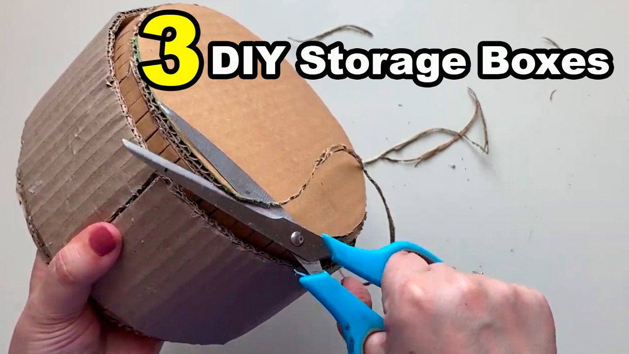 ♻️ 3 Beautiful DIY Storage Box Ideas | Cardboard Crafts