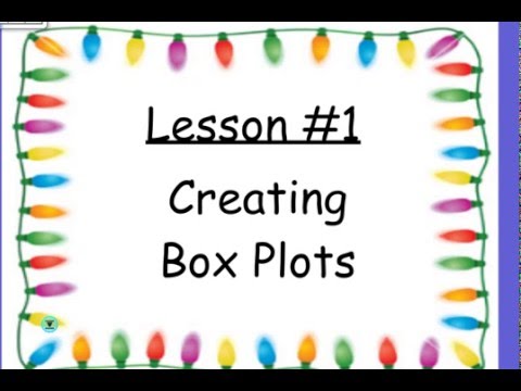 Lesson #1 - Creating Box Plots