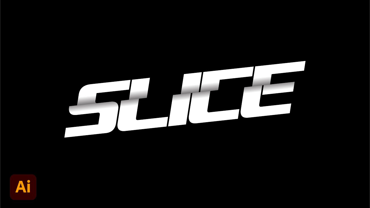 Slice Text Effect In Adobe Illustrator cc 2021 | Tutorial