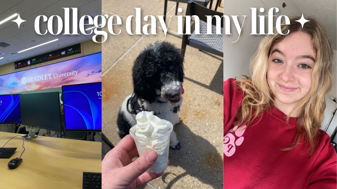 COLLEGE DAY IN MY LIFE!! class, homework, starbucks, self care night | Bradley University