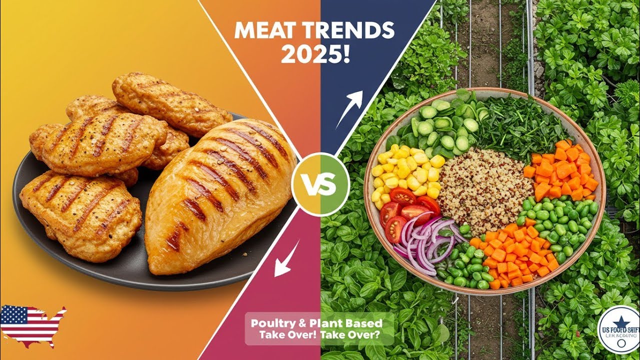 Meat Consumption Trends in the USA Shift Towards Poultry and Plant-Based