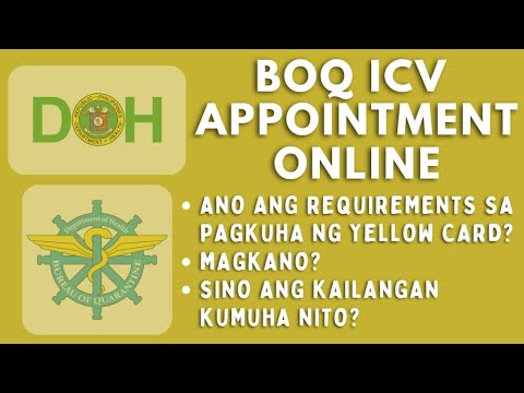 BOQ Yellow Card | ICVP Online System 2023 Paano kumuha? Ano ang updated requirements?