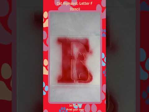 STL file Cat Alphabet Letter F Stencil 🐱 ・3D printable model to ...