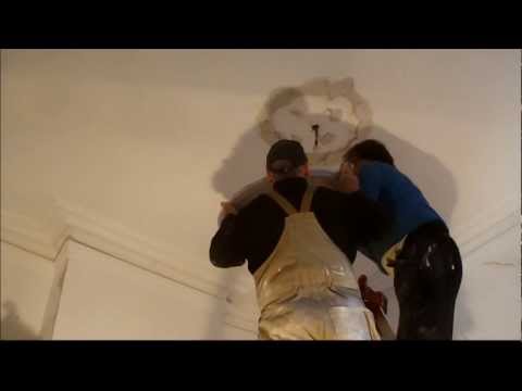 Plastering Ceiling Rose Installation on Lath and Plaster Ceiling
