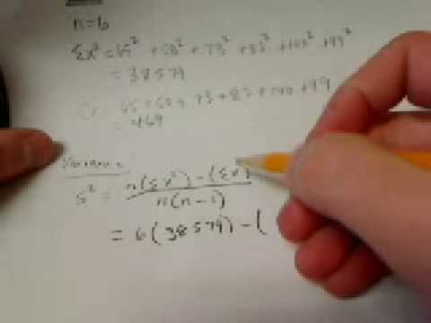 Calculating Variance and Standard Deviation