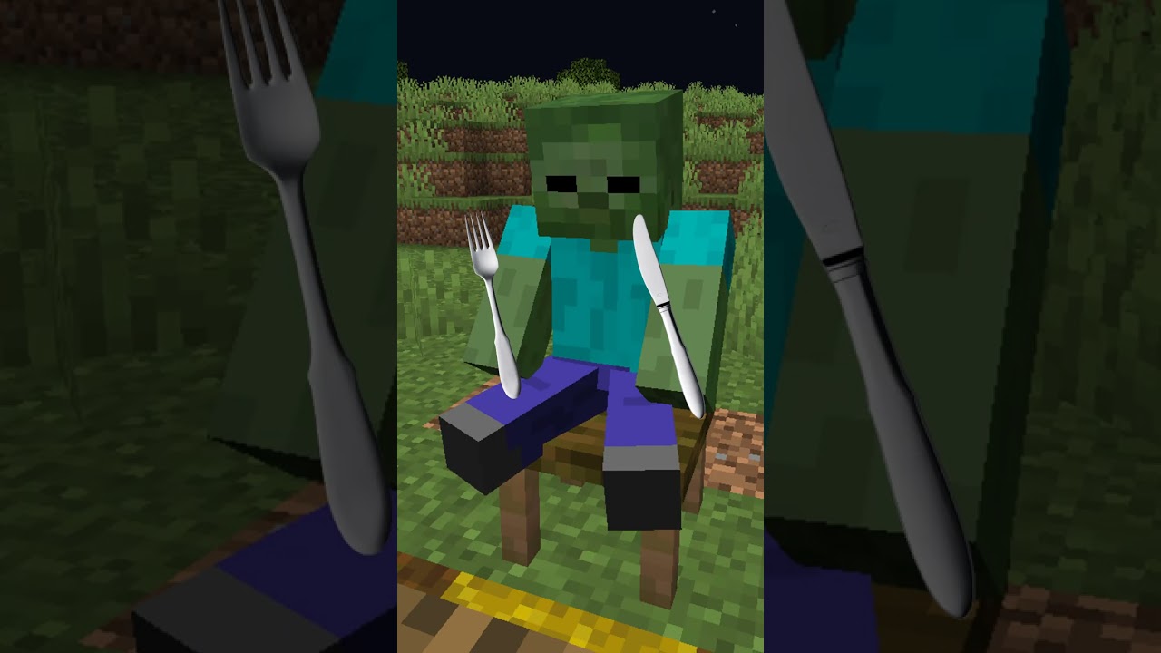 ¿POR QUÉ LOS ZOMBIES NO COMEN ANIMALES? #minecraft #minecraftshorts #shorts
