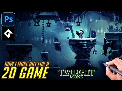 MAKE ART FOR INDIE GAMES - Twilight Monk (Icy Caverns)