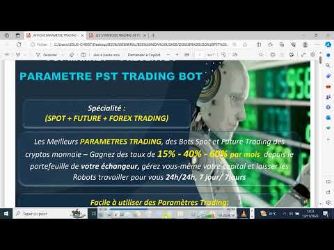 TRADING : VOICI LES AVANTAGES DES PARAMETRES DE PST TRADING QUI VOUS FAIT GAGNER PLUS 60% /MOIS