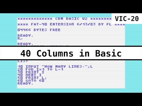 40 Columns on the Commodore VIC-20 - Discussions - Retro Computing