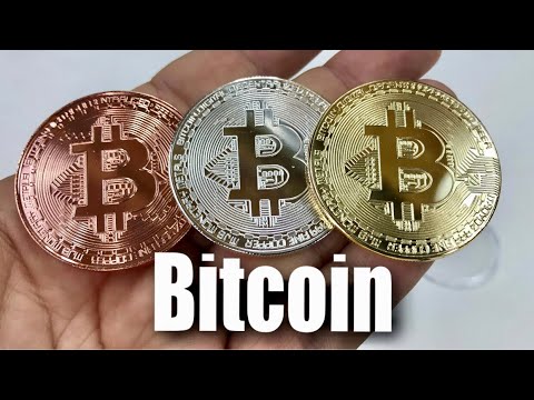 Gold, Silver, and Bronze Metal Bitcoin Coins