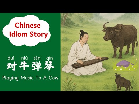 Chinese Idiom Story for Beginners: 对牛弹琴 | Chinese Stories for Language Learners: Elementary